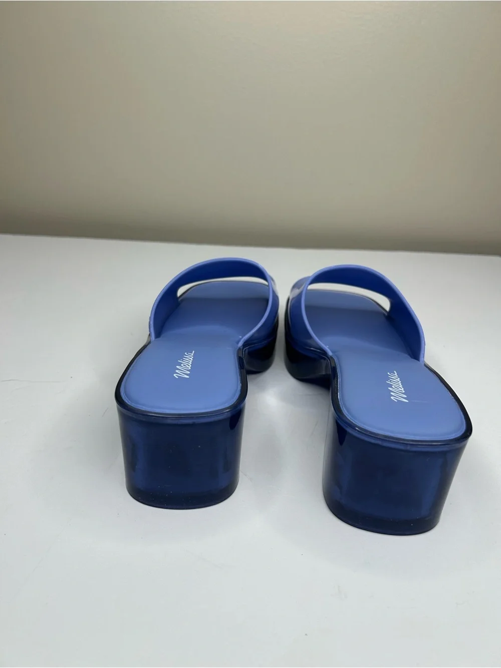 Melissa | Shoes | New Melissa Glossy Periwinkle Slide Shape Sandals ...
